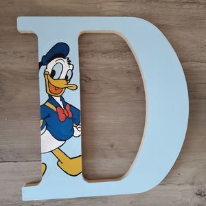 Disney | Accents | Hand Painted Donald Duck Letter Art | Poshmark